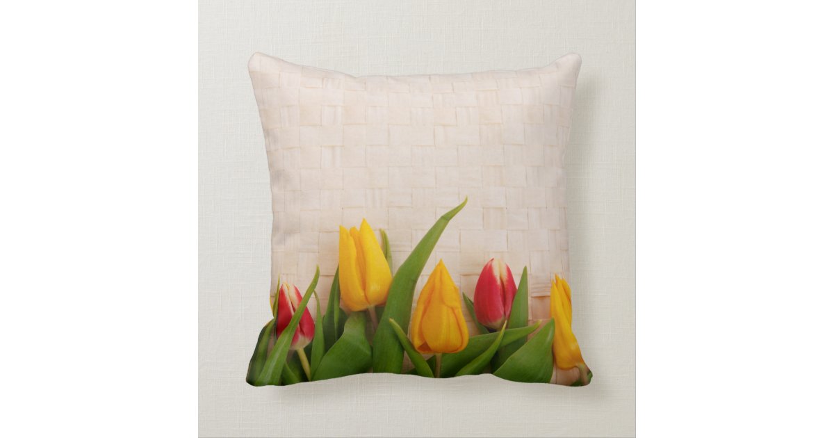 Spring Tulips Throw Pillow | Zazzle.com