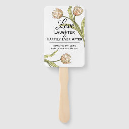 Spring Tulips wedding favor fans | Zazzle