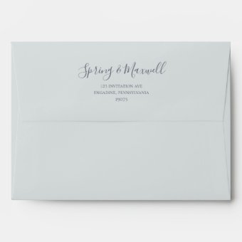 Spring Wildflower | Light Blue Wedding Invitation Envelope | Zazzle