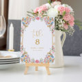 Spring Wildflower Meadow Wedding Table Number | Zazzle