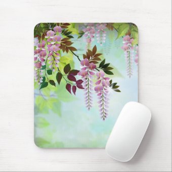 Spring Wisteria Mouse Pad | Zazzle