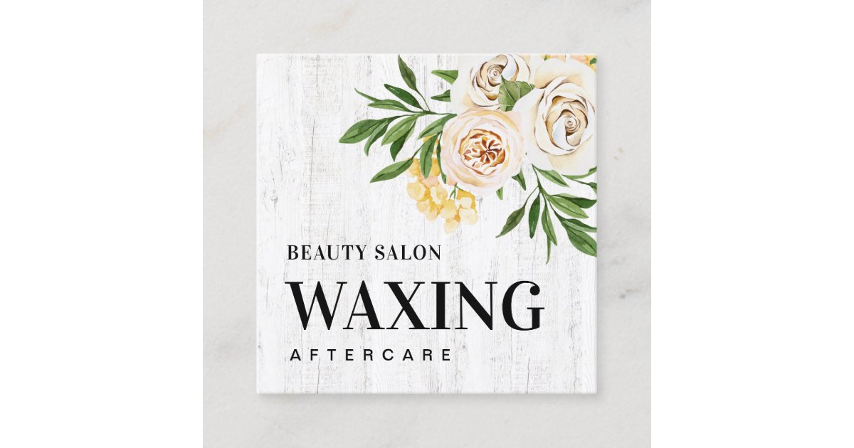 Spring Wood Waxing Aftercare Card | Zazzle