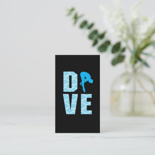 Springboard Diving Gift Diver Platform Springboard Business Card | Zazzle