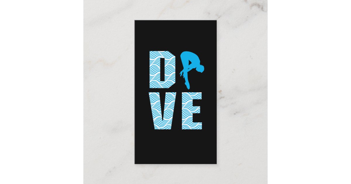 Springboard Diving Gift Diver Platform Springboard Business Card | Zazzle
