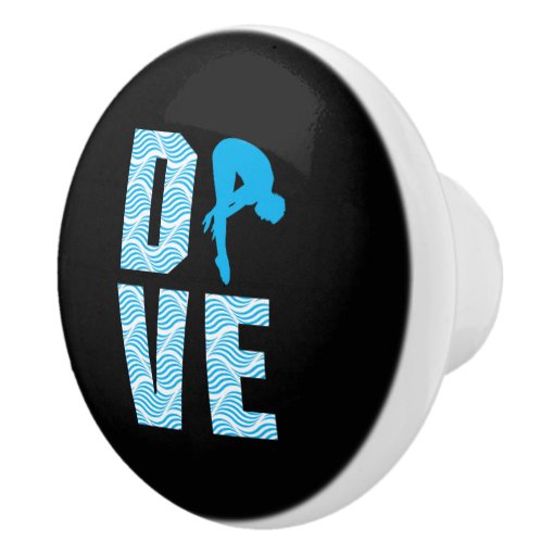 Springboard Diving Gift Diver Platform Springboard Ceramic Knob | Zazzle