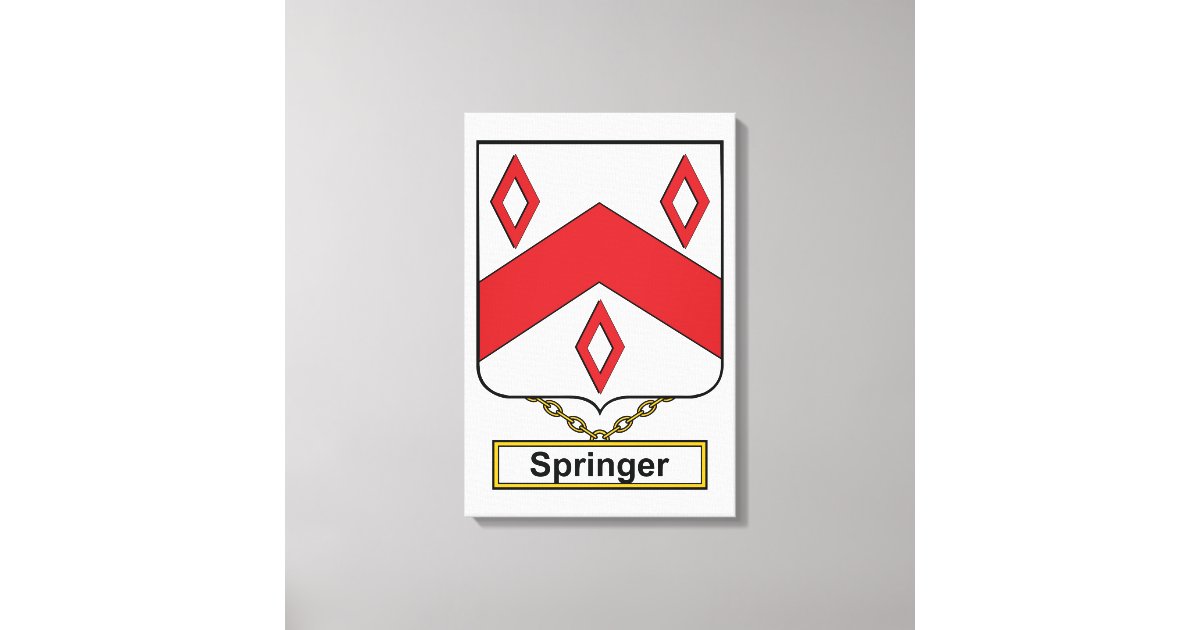 Springer Family Crest Canvas Print | Zazzle