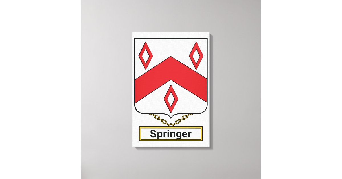 Springer Family Crest Canvas Print | Zazzle