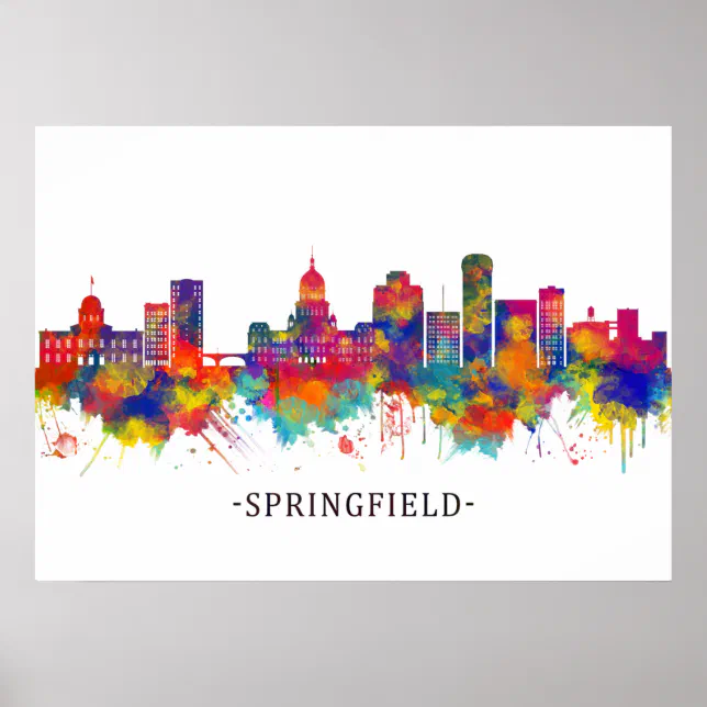 Springfield Illinois Skyline Poster | Zazzle
