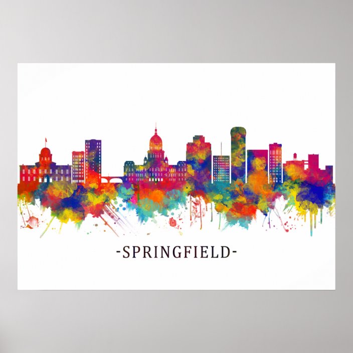 Springfield Illinois Skyline Poster | Zazzle.com
