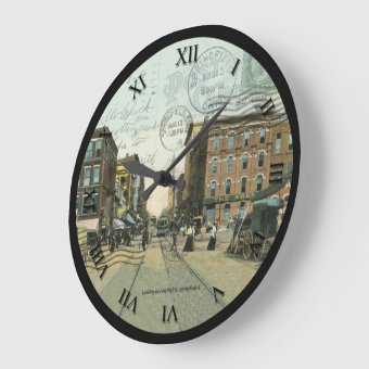 Springfield Ohio Post Card Clock - High St. 1909 | Zazzle
