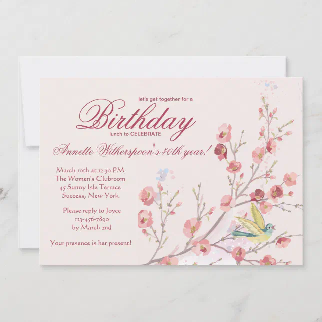 Spring's Embrace Birthday Party Invitation | Zazzle