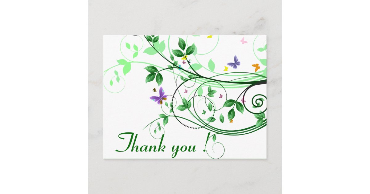 Springtime Thank you Postcard | Zazzle.com
