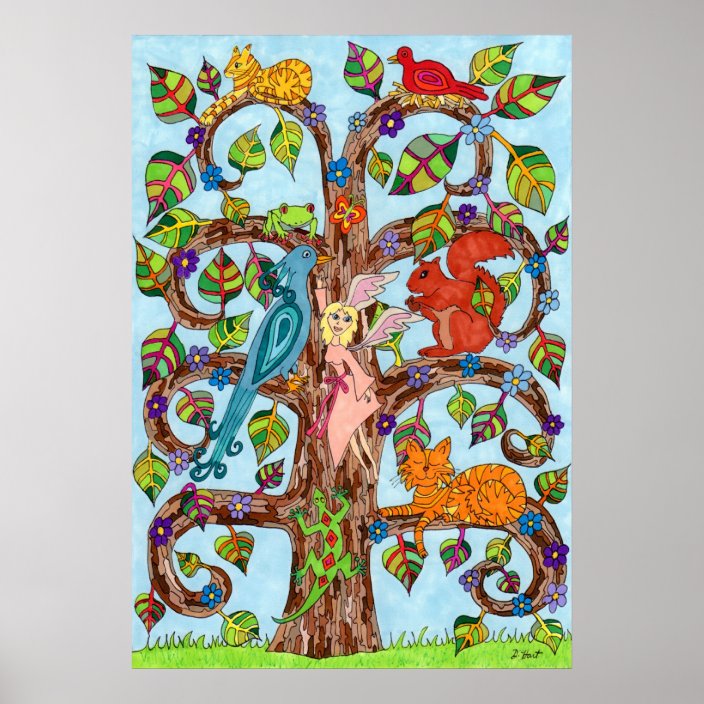 Springtime Tree of Life Poster | Zazzle.com