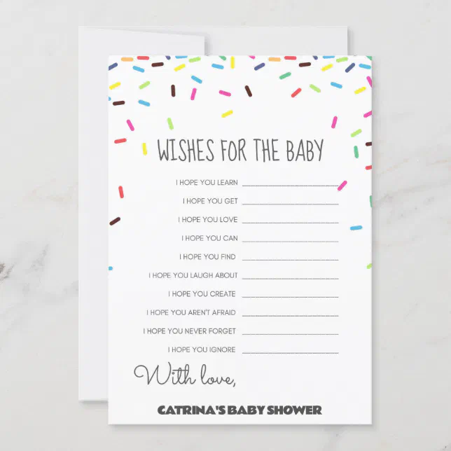 Sprinkle Baby Shower - Editable Name, 5x7 Invitation | Zazzle