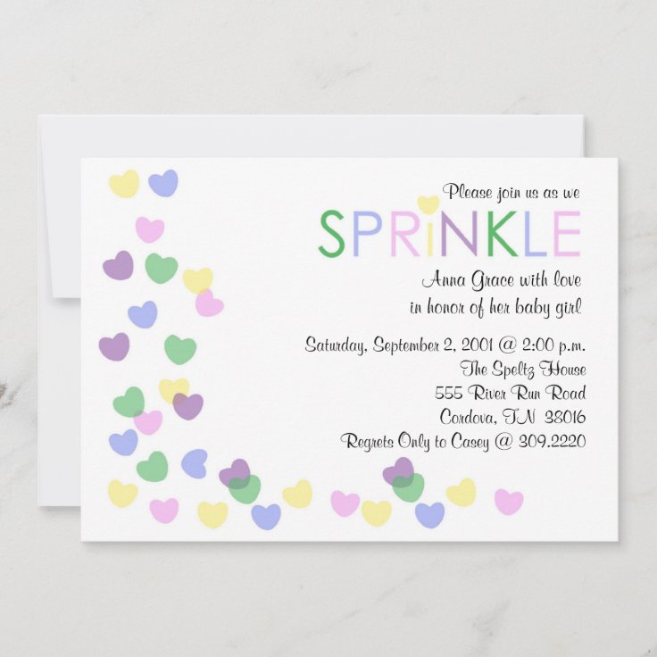 Sprinkle Baby Shower Invitation | Zazzle