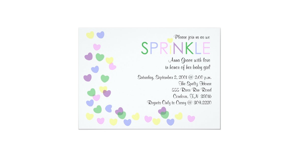 Sprinkle Baby Shower Invitation | Zazzle.com