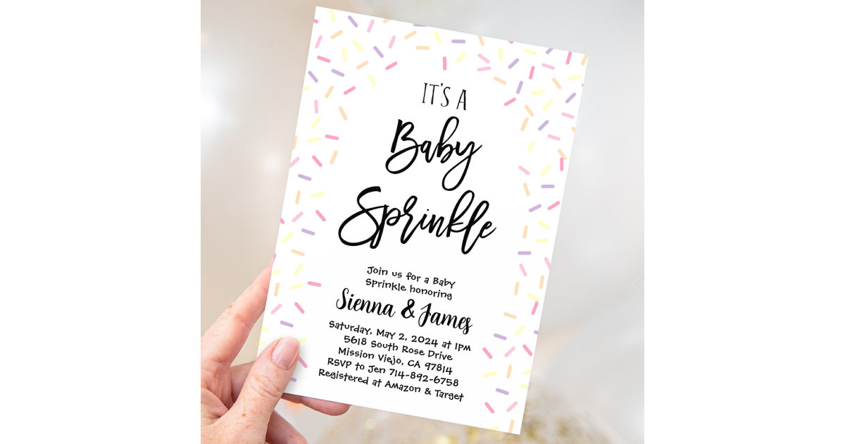 Sprinkle Baby Shower Invitation | Zazzle