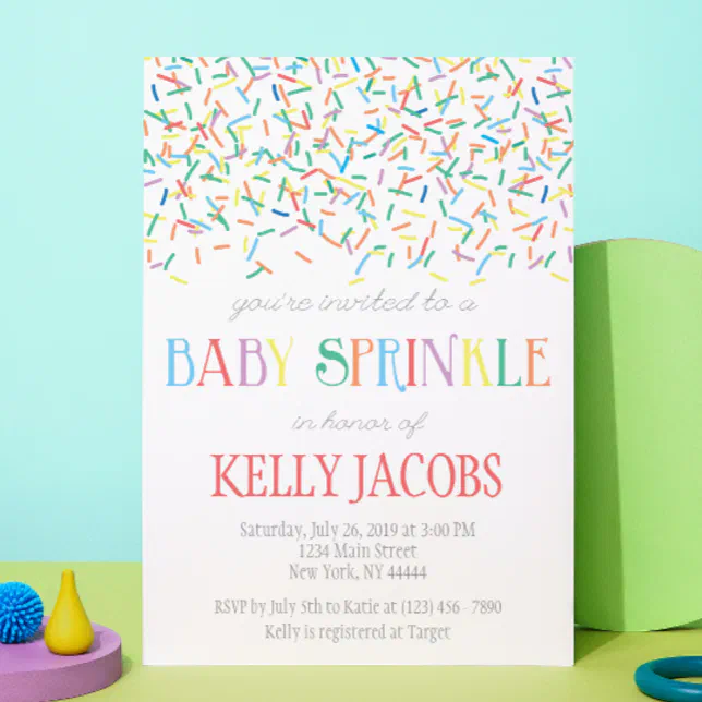 Sprinkle Baby Shower Invitation | Zazzle