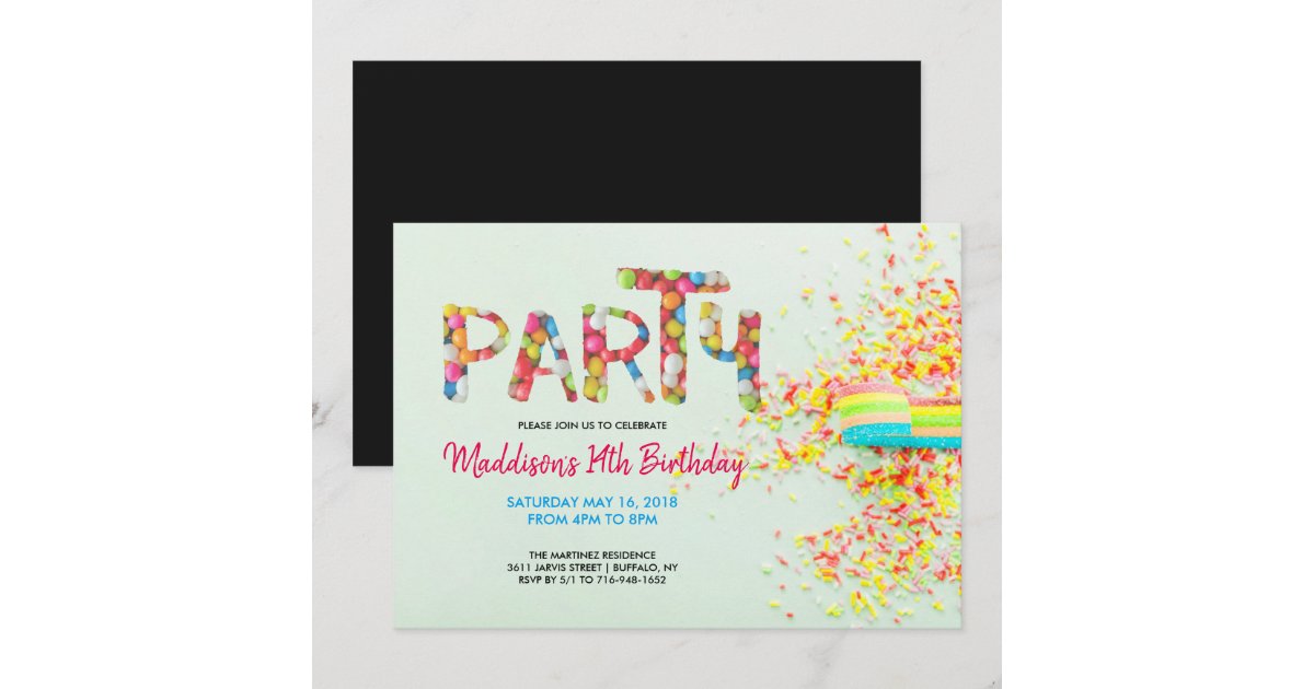 Sprinkle Birthday Party Invitation | Zazzle