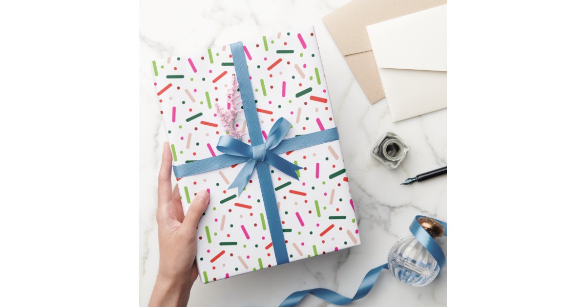 Sprinkle Confetti Holiday Wrapping Paper | Zazzle