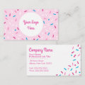 Sprinkle covered colorful sweet business card | Zazzle