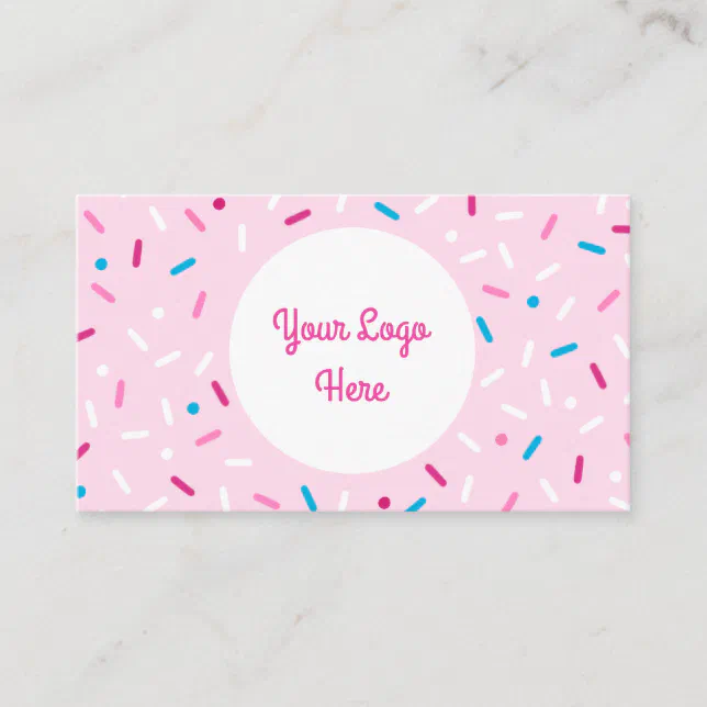 Sprinkle covered colorful sweet business card | Zazzle