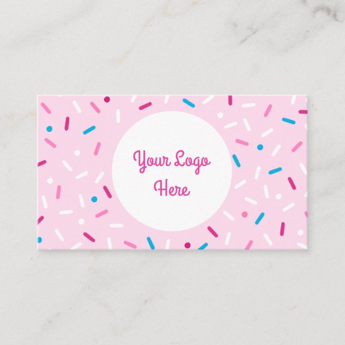 Sprinkle covered colorful sweet business card | Zazzle.com