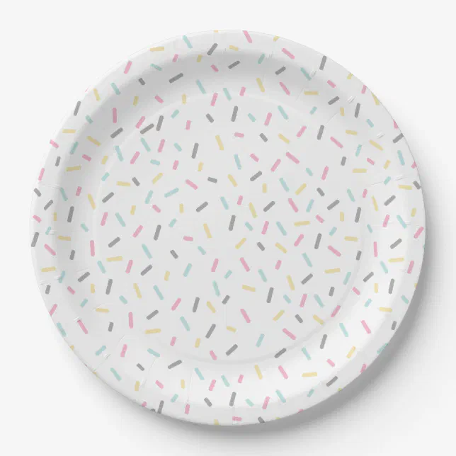 Sprinkle Party Plates (White) | Zazzle