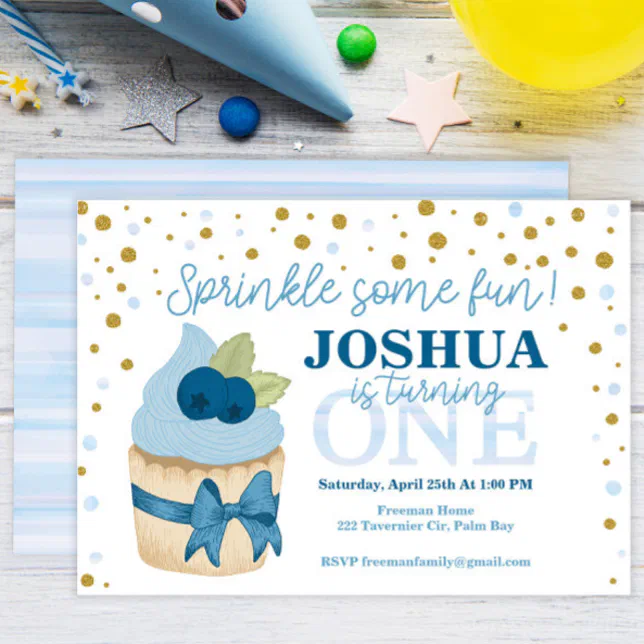 Sprinkle Some Fun 1st Birthday Invitation | Zazzle