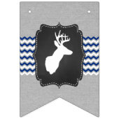 Sprinkled with Love buck baby sprinkle, gray navy Bunting Flags | Zazzle