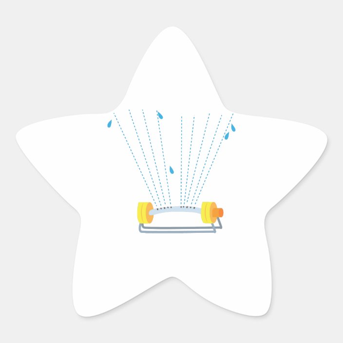 Sprinkler Star Sticker | Zazzle.com