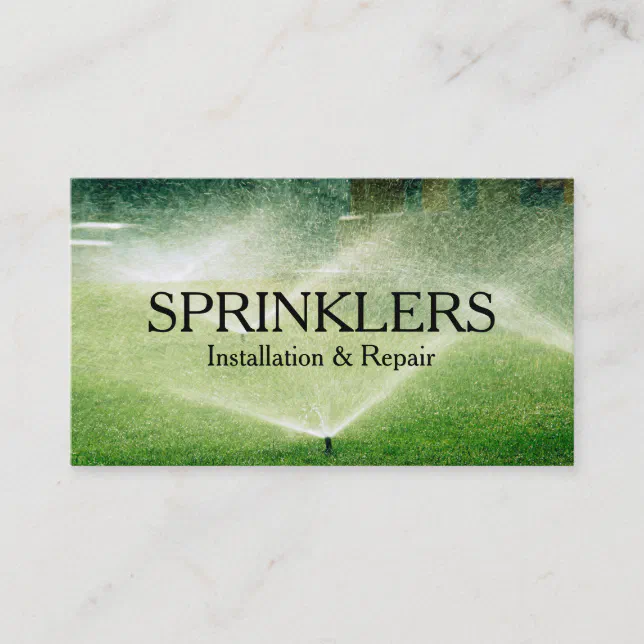 Sprinkler System Installation and Repair Business Card | Zazzle