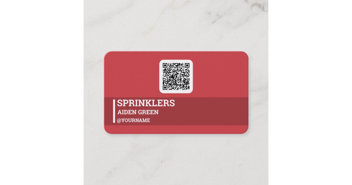 Sprinklers Irrigation Custom QR Business Card | Zazzle
