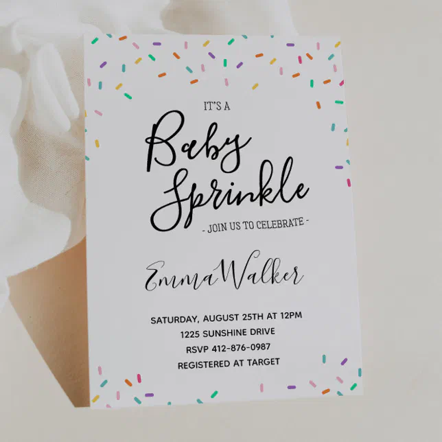 Sprinkles Baby Shower invitation | Zazzle