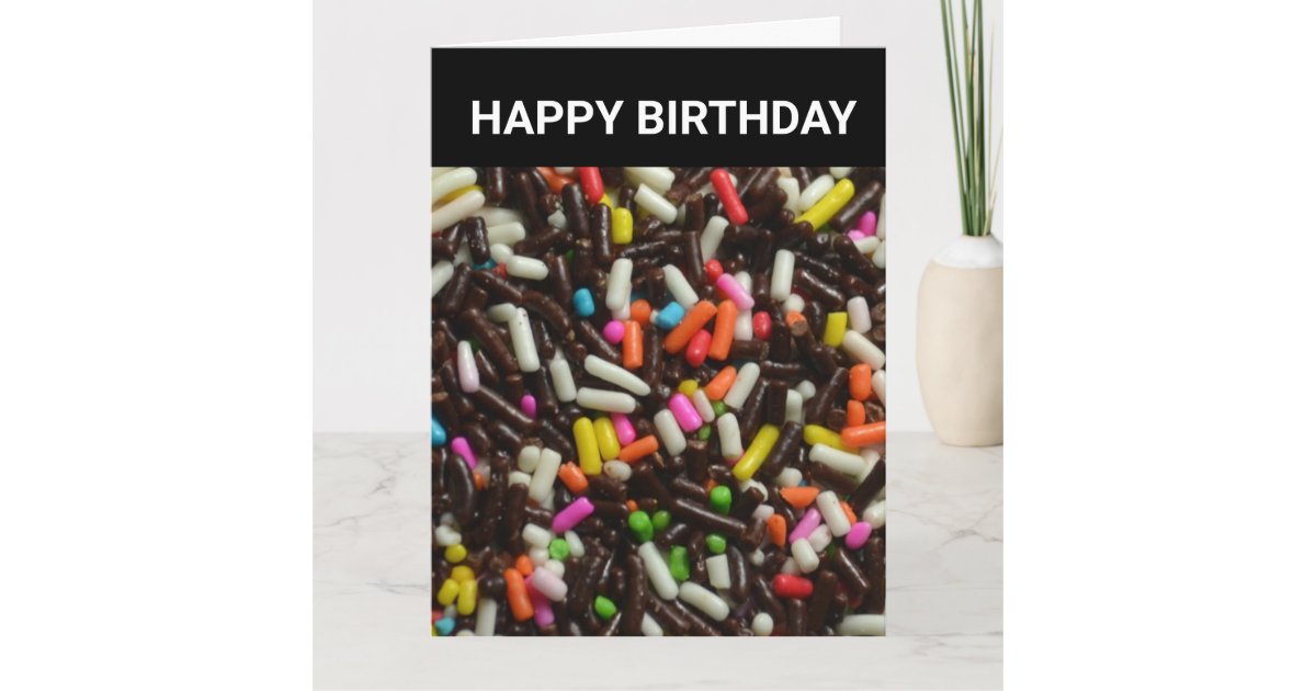 SPRINKLES BIRTHDAY OVERSIZED GREETING CARD | Zazzle