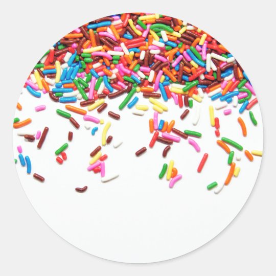 Sprinkles Classic Round Sticker | Zazzle.com