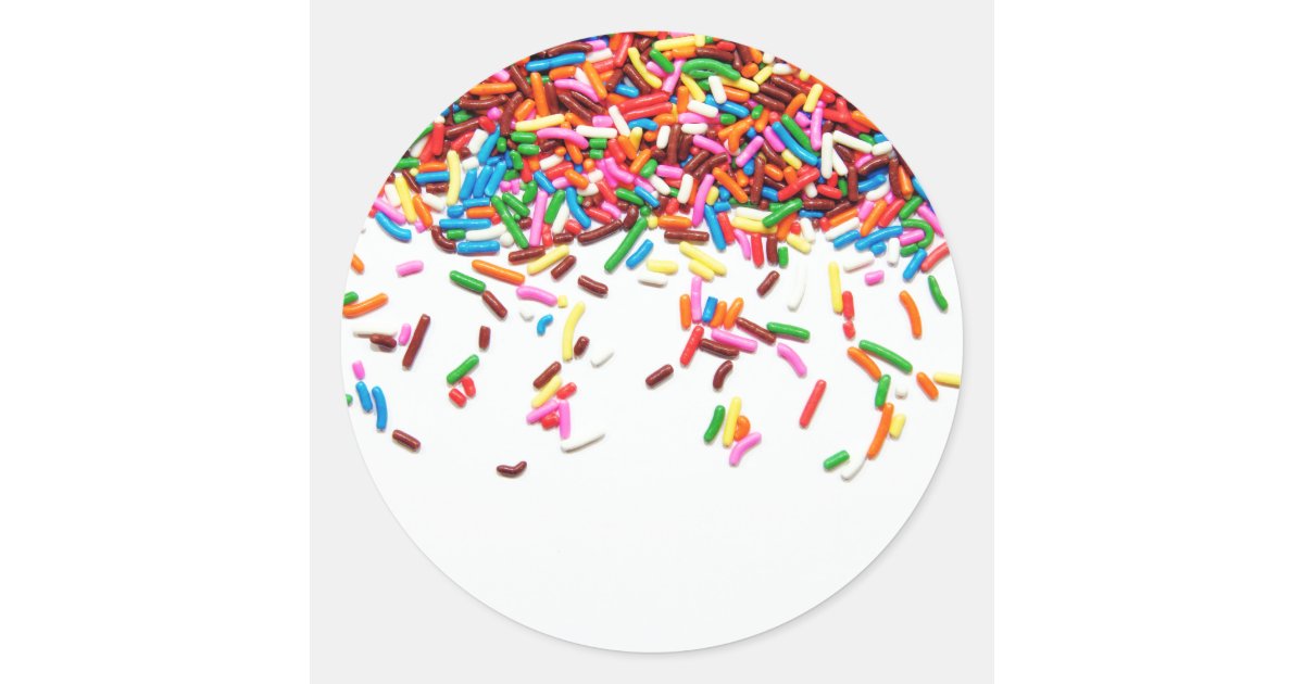 Sprinkles Classic Round Sticker | Zazzle