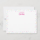 Sprinkles Cute Hot Pink Girly Stationery Note Card | Zazzle