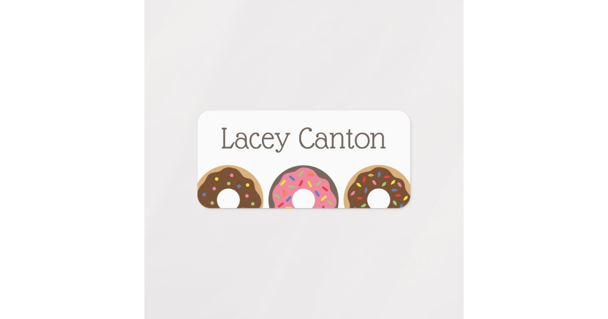 Sprinkles Donuts Personalized Clothing Labels | Zazzle
