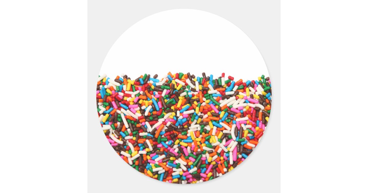 Sprinkles-Filled Stickers | Zazzle