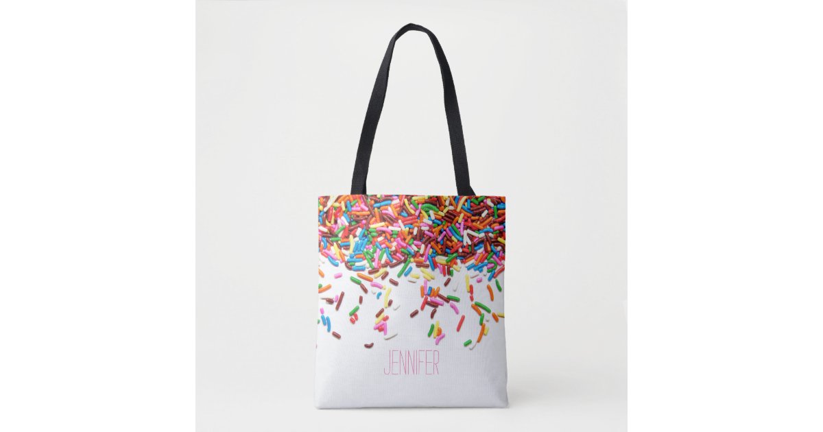 Sprinkles Personalized Tote Bag | Zazzle