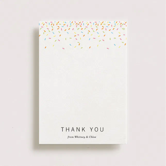 Sprinkles Thank You Card | Zazzle