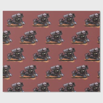 Sprint Race Car Wrapping Paper | Zazzle