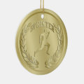 Sprinter Gold Toned Medal Ornament | Zazzle