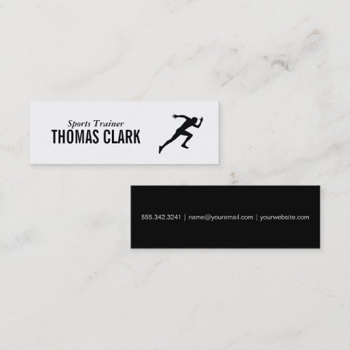 Sprinter | Sports Trainer Mini Business Card | Zazzle