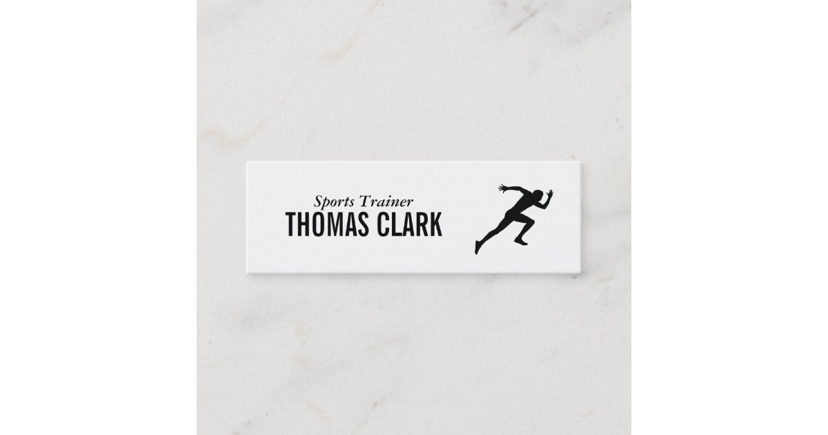 Sprinter | Sports Trainer Mini Business Card | Zazzle