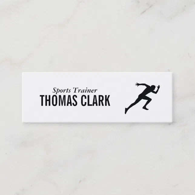Sprinter | Sports Trainer Mini Business Card | Zazzle