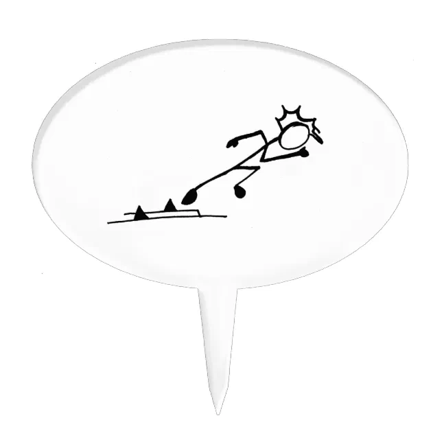 Sprinter Stickman Track and Field Cake Topper | Zazzle