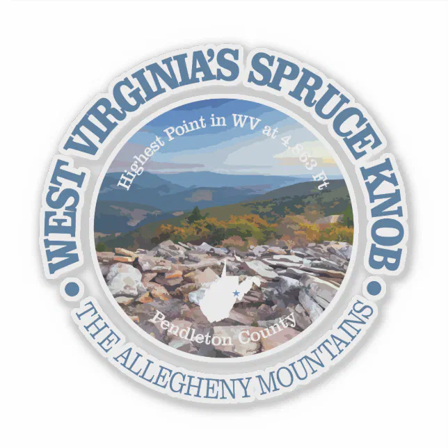 Spruce Knob Sticker | Zazzle