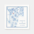 Spruce Point Inn Boothbay Harbor Maine Map Wedding Napkins | Zazzle